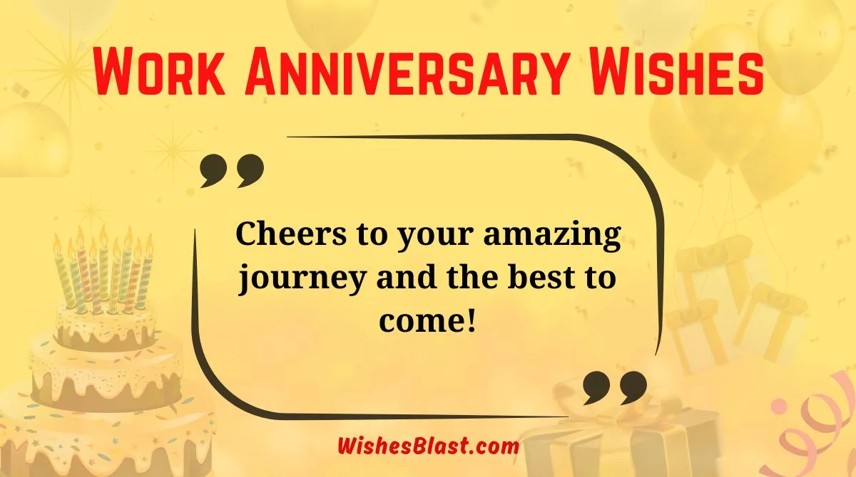 🎉 182+ Work Anniversary Wishes for Colleagues 2025 - wishesblast.com